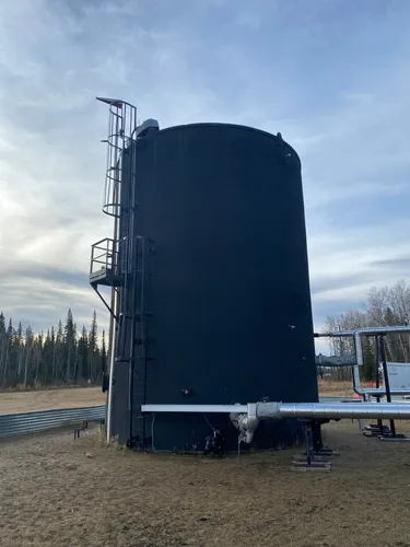 2500 BBL Insulated Coated 16 Oz Produced Water Tank